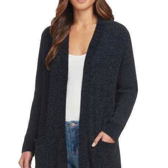Matty M | Sweaters | Matty M Rib Stitch Chenille Cardigan Front Patch ...